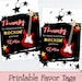 Rock and Roll Party Thank You Tags, Red Guitar Thank You Favor Tags ...