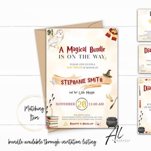 Wizard Diaper Raffle, Wizard Diaper Raffle Game Sign and Cards, Magical ...