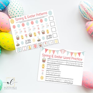 Printable Easter Learning Activity Bundle, Kids Spring Learning Sheets ...