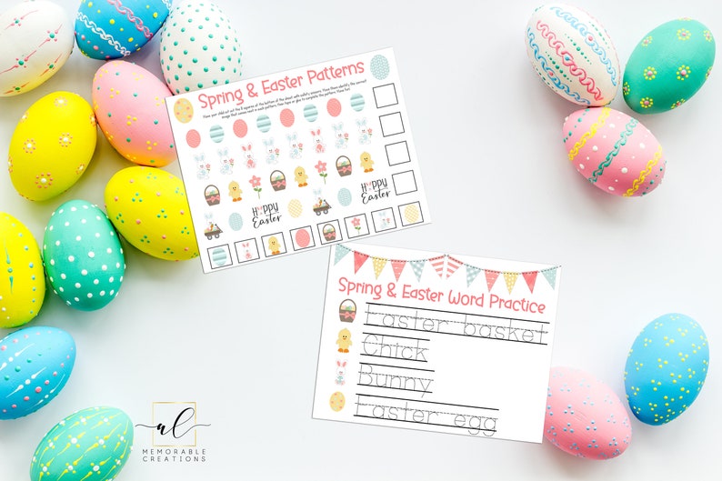 Printable Easter Learning Activity Bundle, Kids Spring Learning Sheets ...