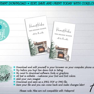 Editable Rustic Farmhouse Christmas Gift Tags, Printable Rustic ...