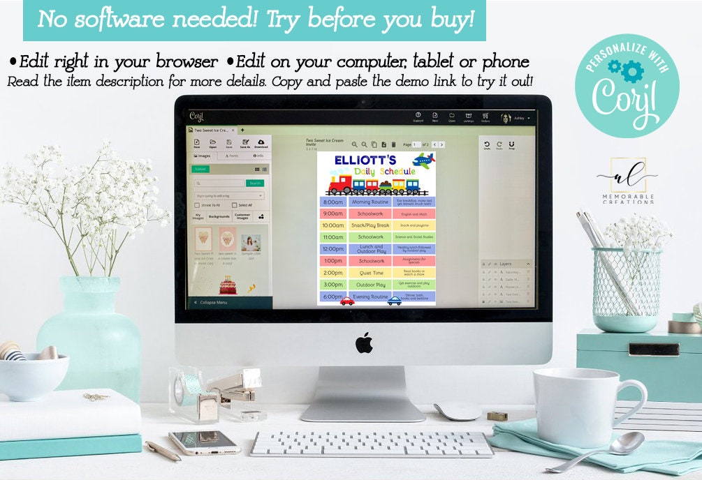 Editable Transportation Daily Schedule Edit Yourself Train - Etsy