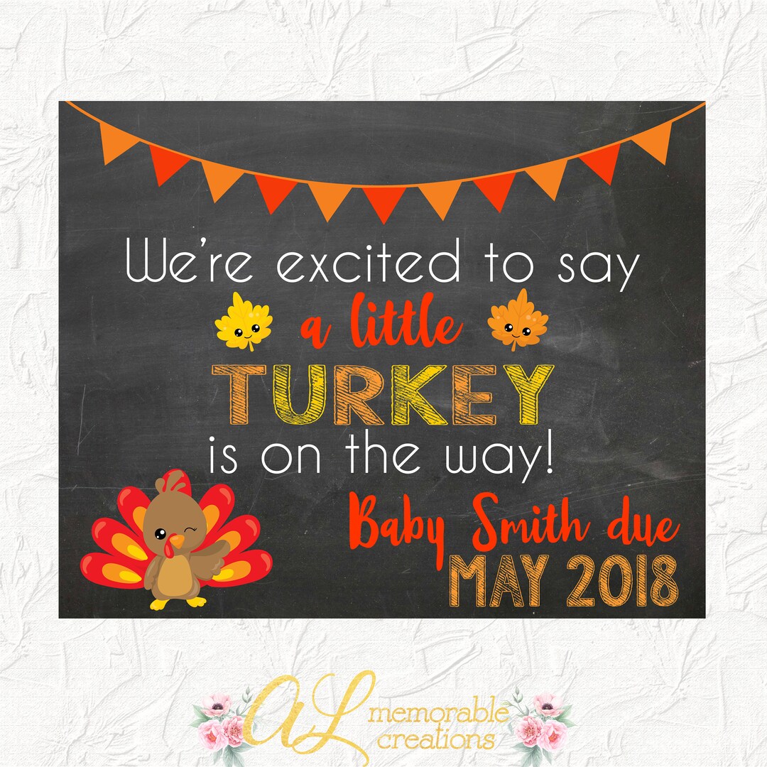 Thanksgiving Pregnancy Announcement, Turkey Pregnancy Announcement ...