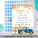 Blue Pumpkin Truck Birthday Printable Invitation Edit - Etsy