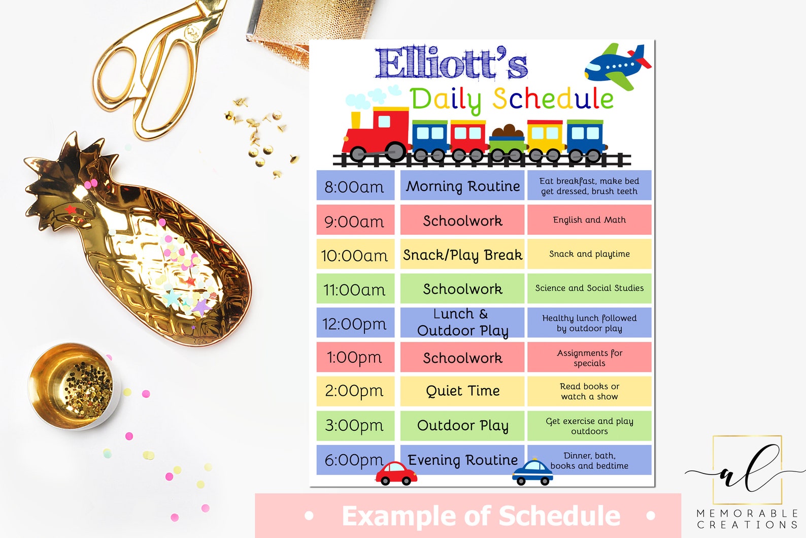 Transportation Daily Schedule Train Daily Planner Instant - Etsy