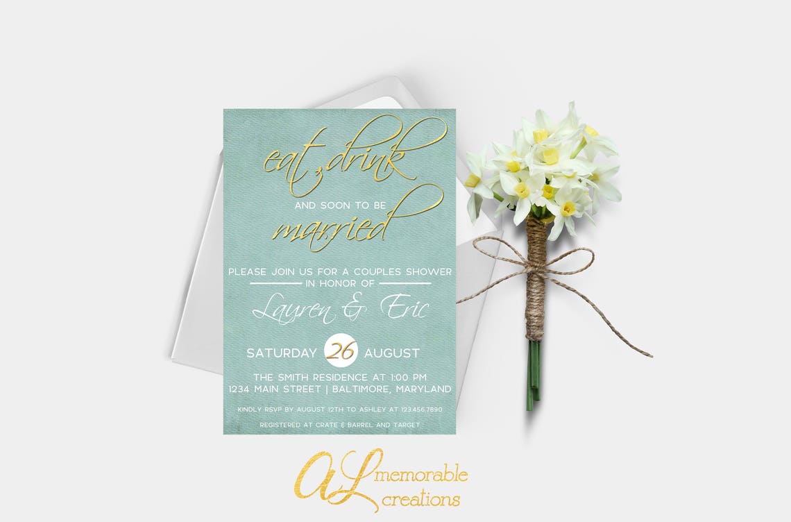 Couples Shower Invitation Bride and Groom Shower Invitation - Etsy