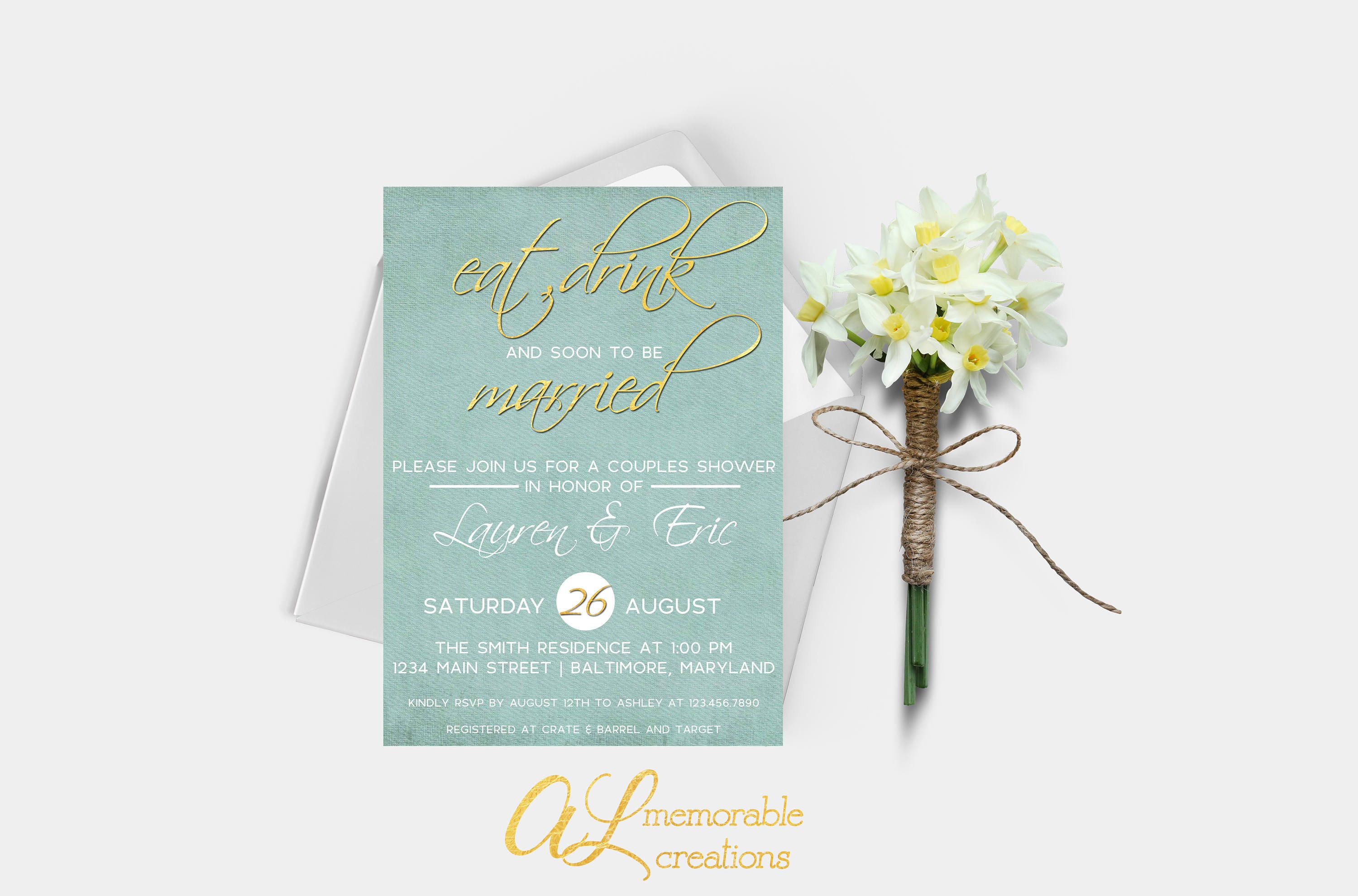 Couples Shower Invitation Bride and Groom Shower Invitation - Etsy