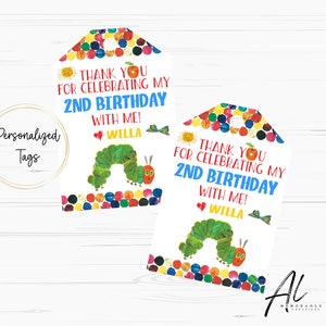 Very Hungry Caterpillar Tags, Hungry Caterpillar Gift Tags, Hungry ...