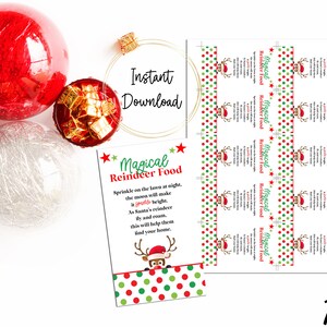 Magical Reindeer Food Tag Printable, Magic Reindeer Food, Christmas ...
