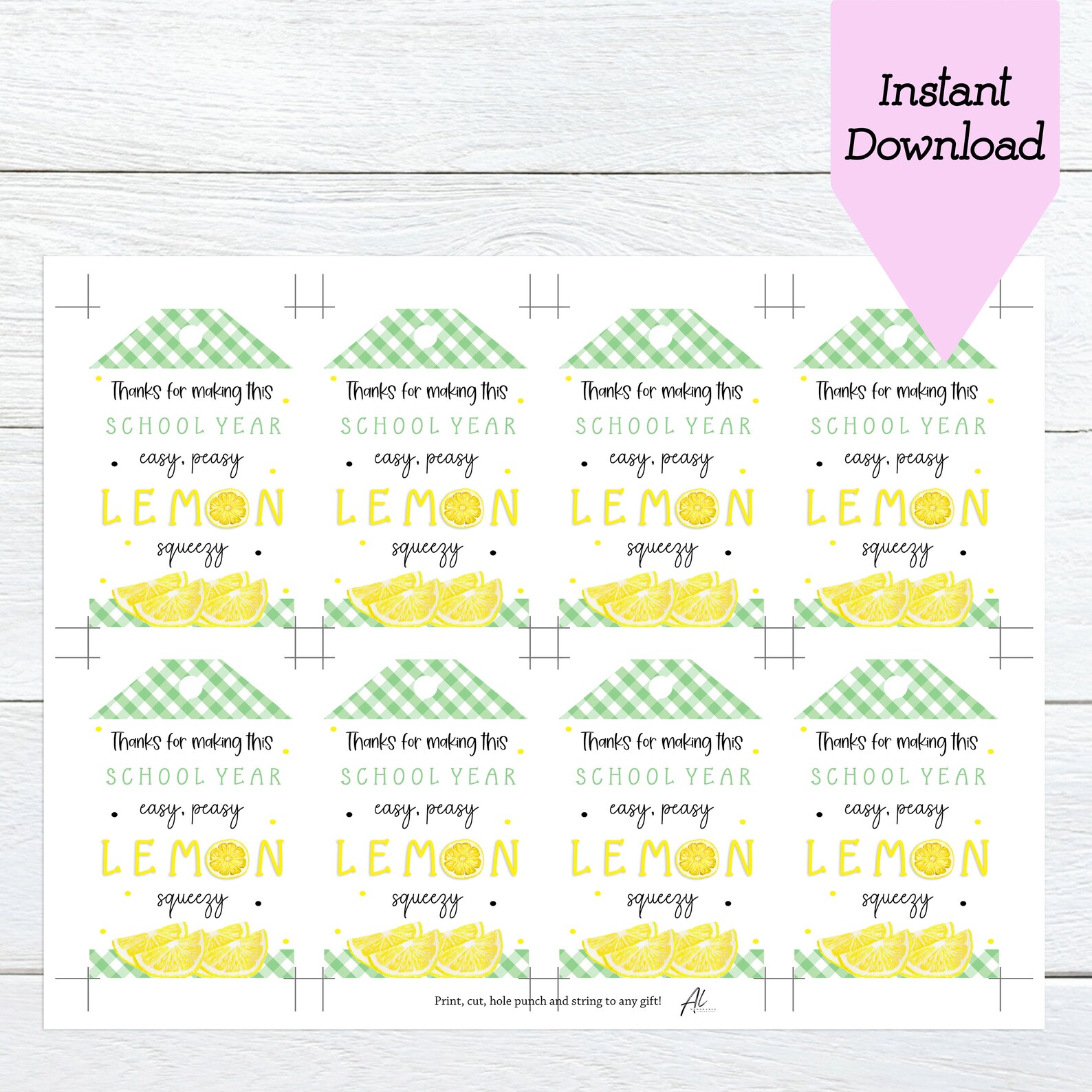 Teacher Appreciation Tags Easy Peasy Lemon Squeezy Tag End - Etsy