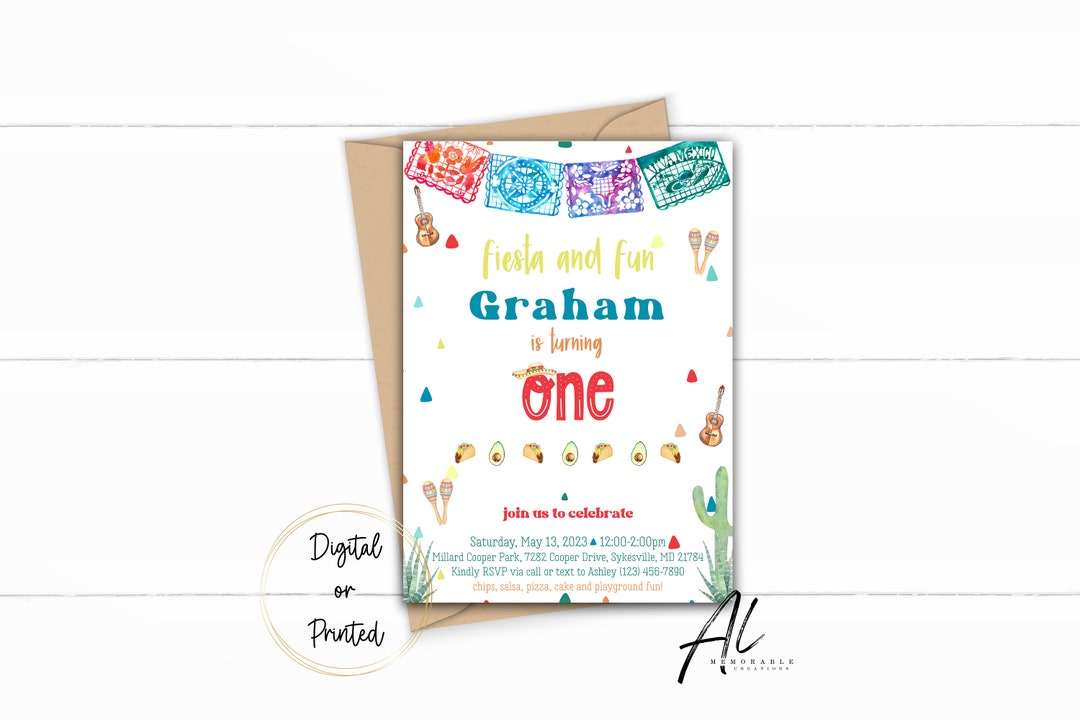 First Fiesta Birthday Invitation, Fiesta Birthday Invite, Fiesta ...