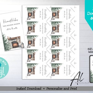 Editable Rustic Farmhouse Christmas Gift Tags, Printable Rustic ...