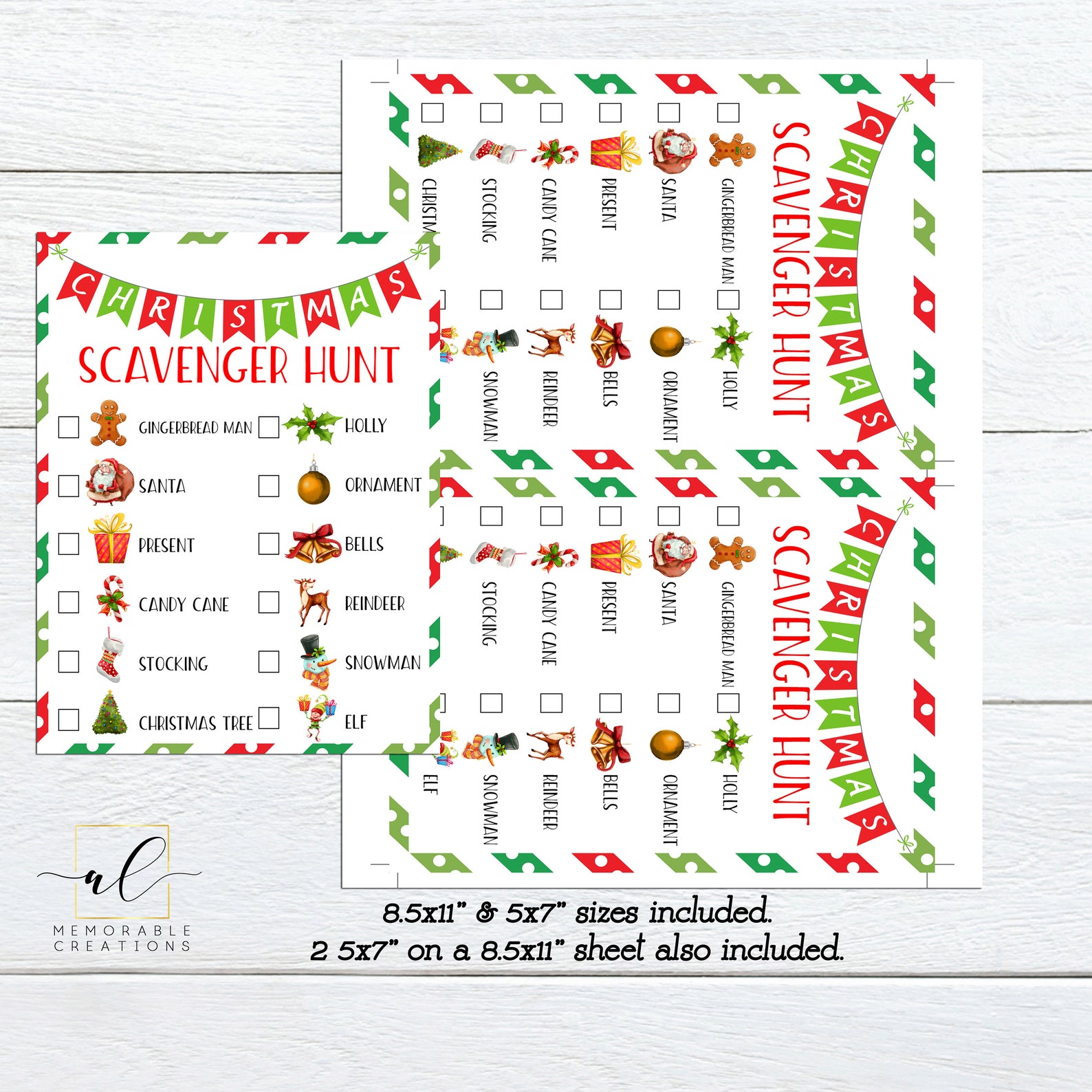 Christmas Scavenger Hunt Printable Game, Kids Christmas Activity ...