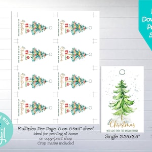 Christmas Tree Printable Tags, Edit Yourself Christmas Tree Tags ...