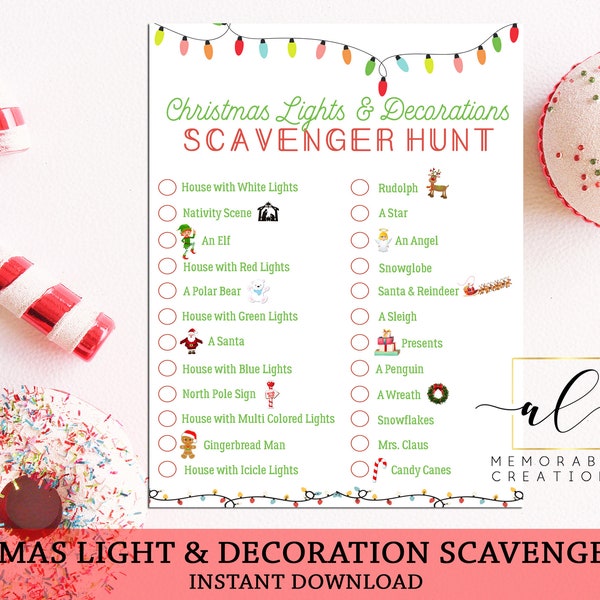 Christmas Scavenger Hunt for Adults - Etsy