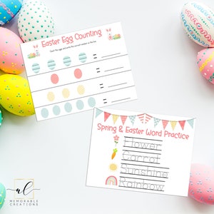 Printable Easter Learning Activity Bundle, Kids Spring Learning Sheets ...