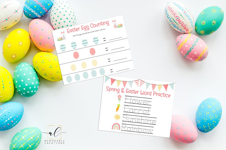 Printable Easter Learning Activity Bundle, Kids Spring Learning Sheets ...