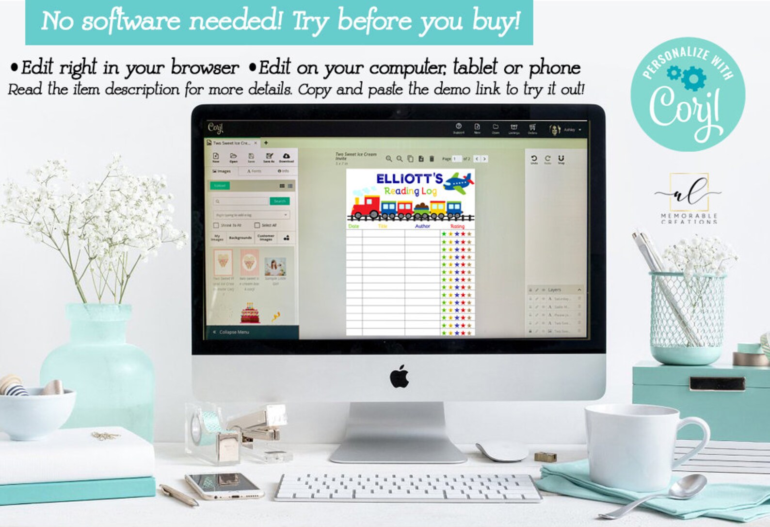 Editable Transportation Reading Log, Edit Yourself Train Reading ...