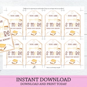 S'more Teacher Appreciation Gift Tags, Appreciated Smore Than You Know ...