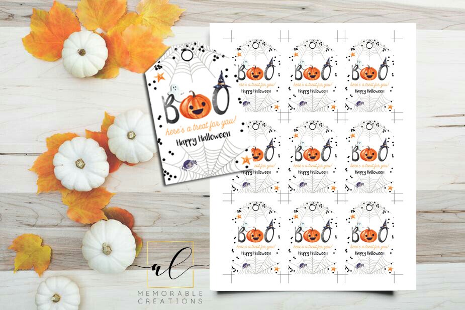Boo Halloween Tags Halloween Treat Tag Halloween Tag Boo | Etsy