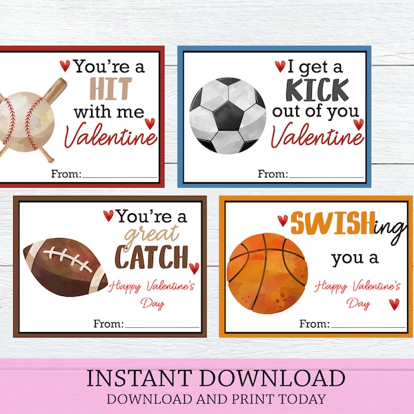 Sports Valentine - Etsy