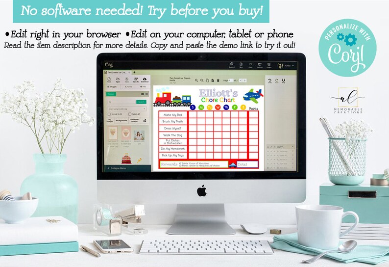 Editable Transportation Chore Chart Edit Yourself Train - Etsy