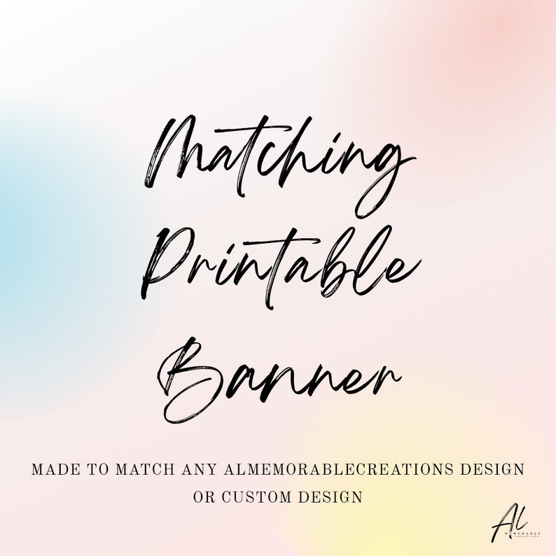 Matching Printable Banner Printable Banner for Any Event - Etsy