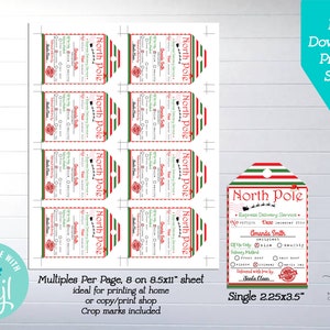 North Pole Delivery Printable Tags, Edit Yourself North Pole Tags ...