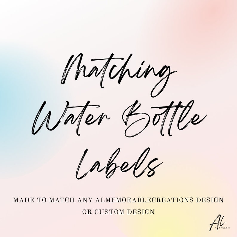 Matching Water Bottle Labels, Water Bottle Labels, Printable Water ...