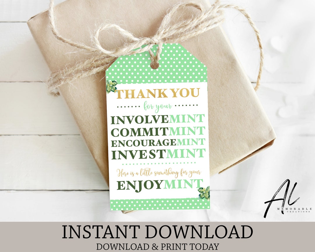 Mint Teacher Appreciation Tags, Teacher Gift Tag, Thank You Tag, End of ...