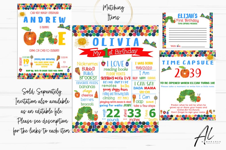 Very Hungry Caterpillar Printable Tags, Edit Yourself Hungry ...