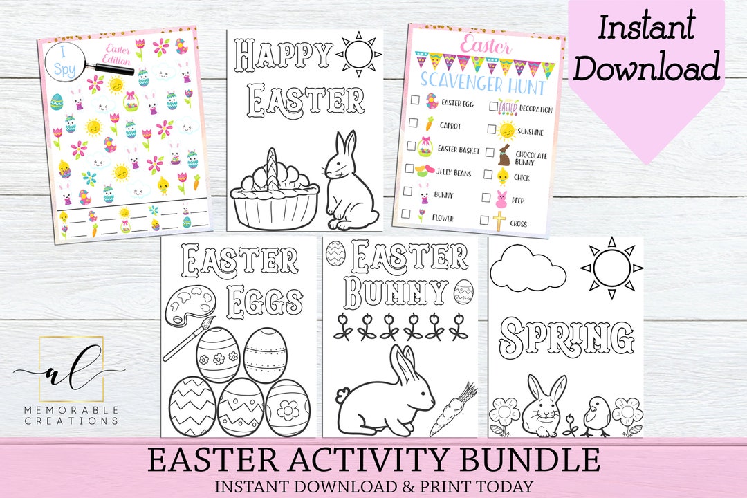 Printable Easter Activity Bundle, Kids Easter Activities, Easter ...