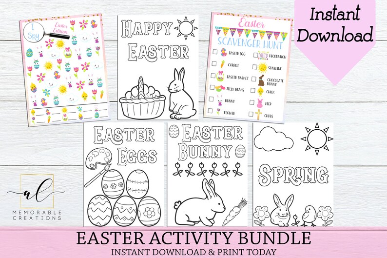 Printable Easter Activity Bundle Kids Easter Activities | Etsy