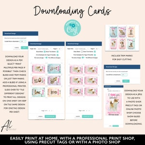 Rainbow Valentine Printable Cards, Editable Boho Rainbow Valentine ...