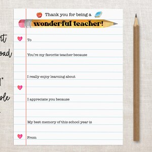 Teacher Appreciation Week Printable, All About My Teacher, Teacher ...