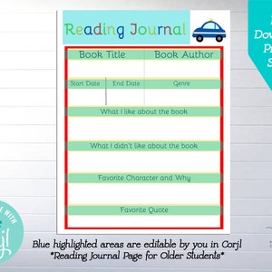Editable Transportation Reading Log, Edit Yourself Train Reading ...