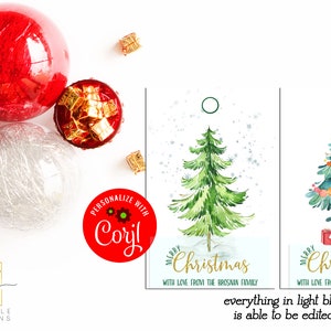 Christmas Tree Printable Tags, Edit Yourself Christmas Tree Tags ...