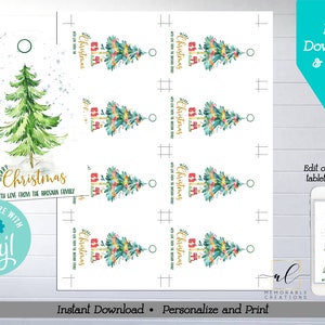 Christmas Tree Printable Tags, Edit Yourself Christmas Tree Tags ...