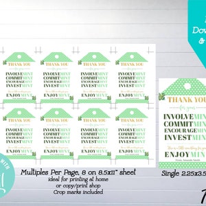 Mint Teacher Appreciation Printable Gift Tag, Editable End of School ...