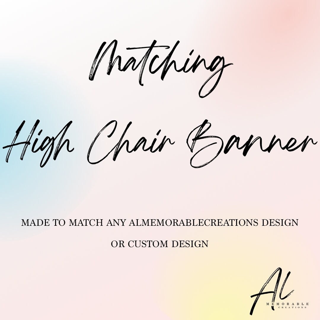 Matching High Chair Banner, Printable High Chair Banner, 1st Birthday ...
