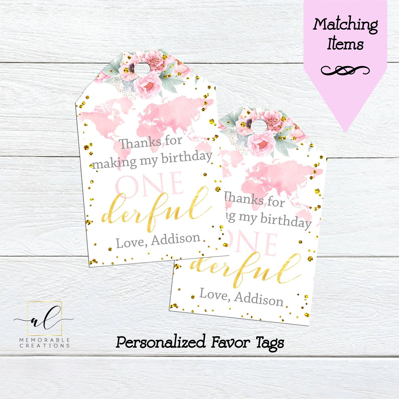 Onederful 1st Birthday Milestone Poster, Pink Floral Birthday ...