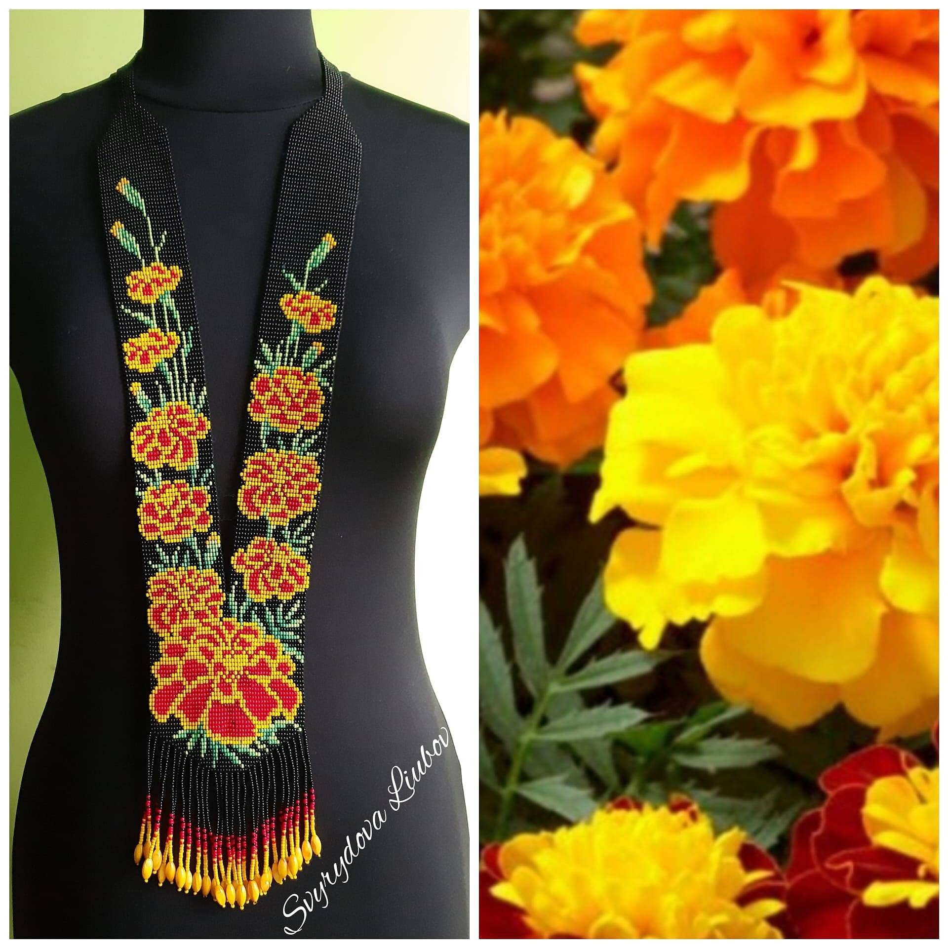 Gerdan From the Marigolds. Gerdan Ukrainian. Chernobryvtsy. Flowers ...