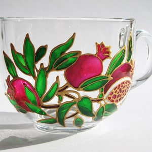 Pomegranate Decor Pomegranate Cup Handmade Mug Home Decor Gift ...
