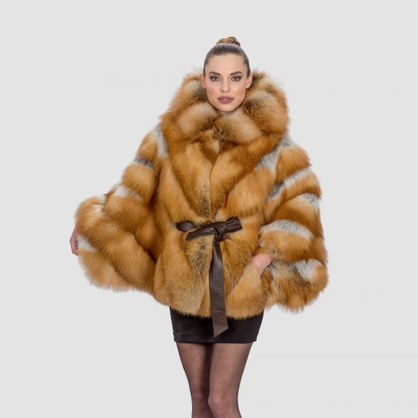 Red Fox Fur Coat - Etsy