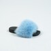 Summer Blue Fox Fur Slides Fluffy Slides Rubber Fur Sandals - Etsy