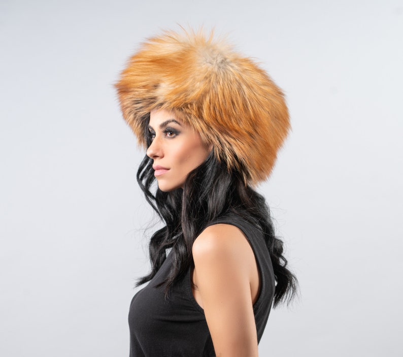 Red Fox Fur Hat Cossack Hat Real Fox Fur Hat Ushanka - Etsy