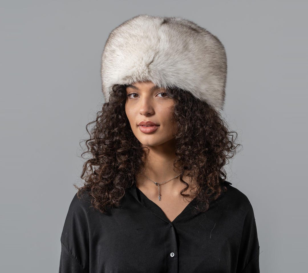 Cream Fox Fur Hat, Saga Fox Fur Hat, Real Fox Fur Hat, Ushanka, Russian ...