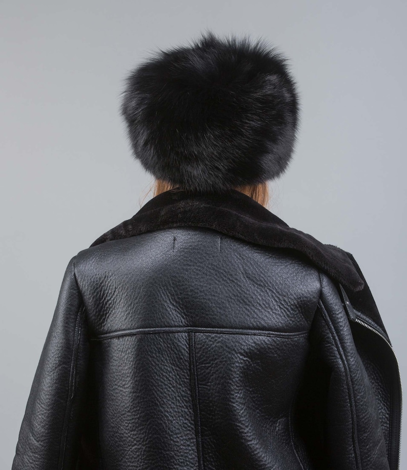 Black Fox Fur Hat Cossack Hat Real Fox Fur Hat Ushanka - Etsy