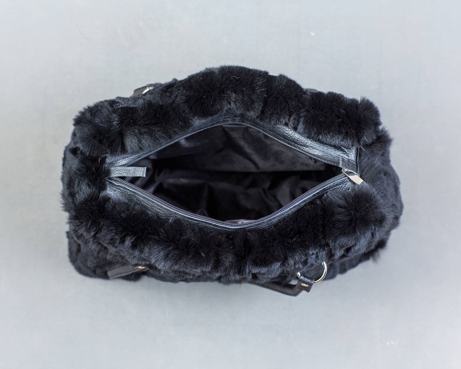 Rex Rabbit Fur Handbag Real Rabbit Fur Handbag Shoulder Bag | Etsy