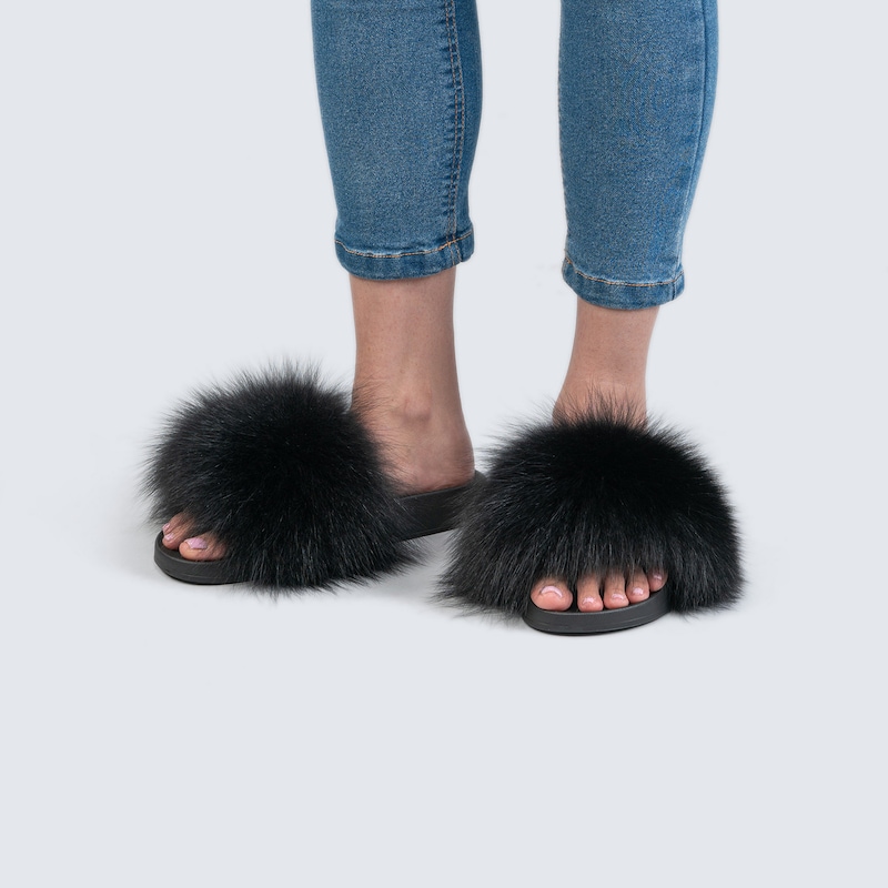 Fluffy Slides - Etsy